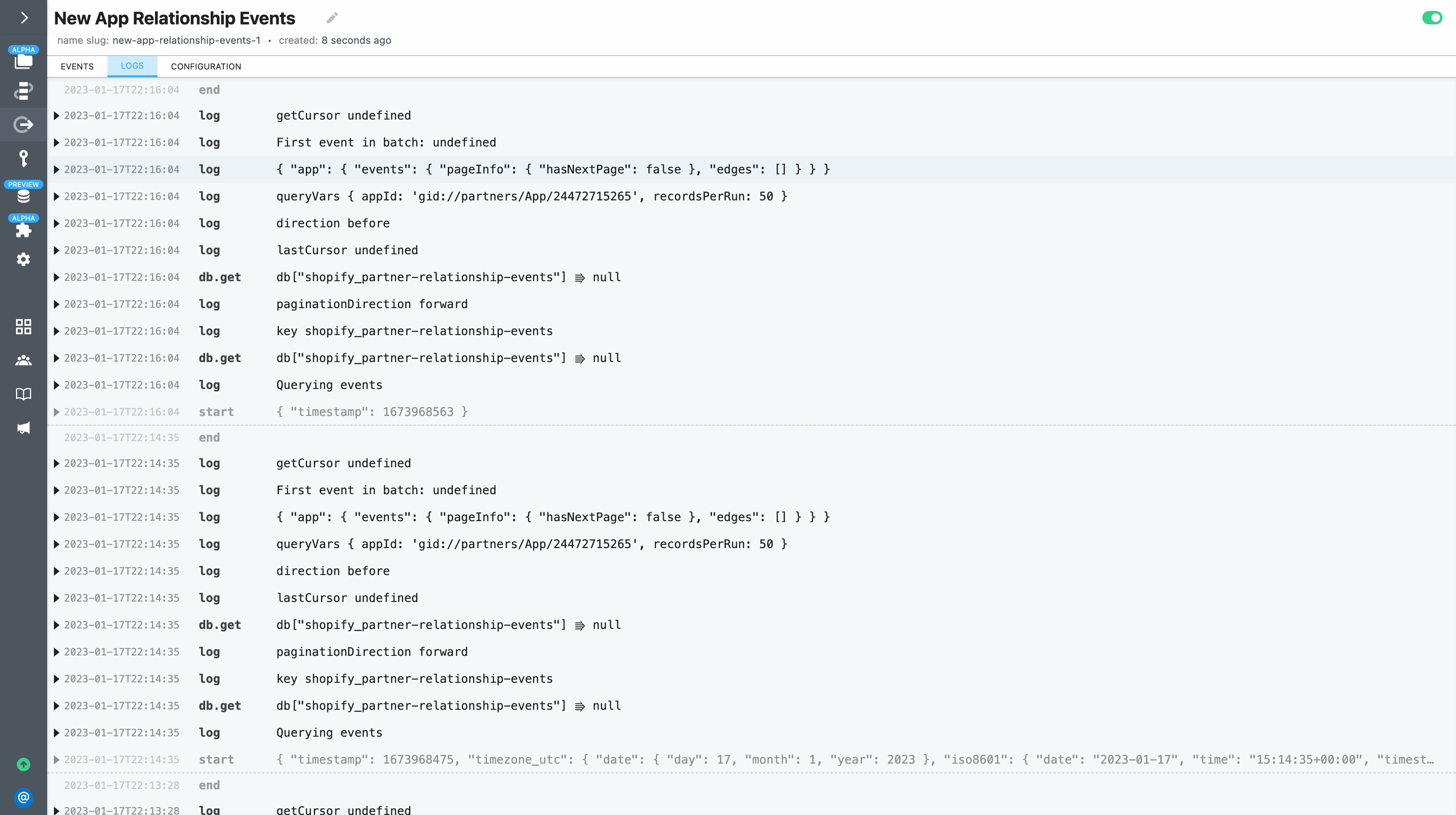 [BUG] Shopify Partners - New App Relationship Events doesn't emit new events · Issue #5188 ...