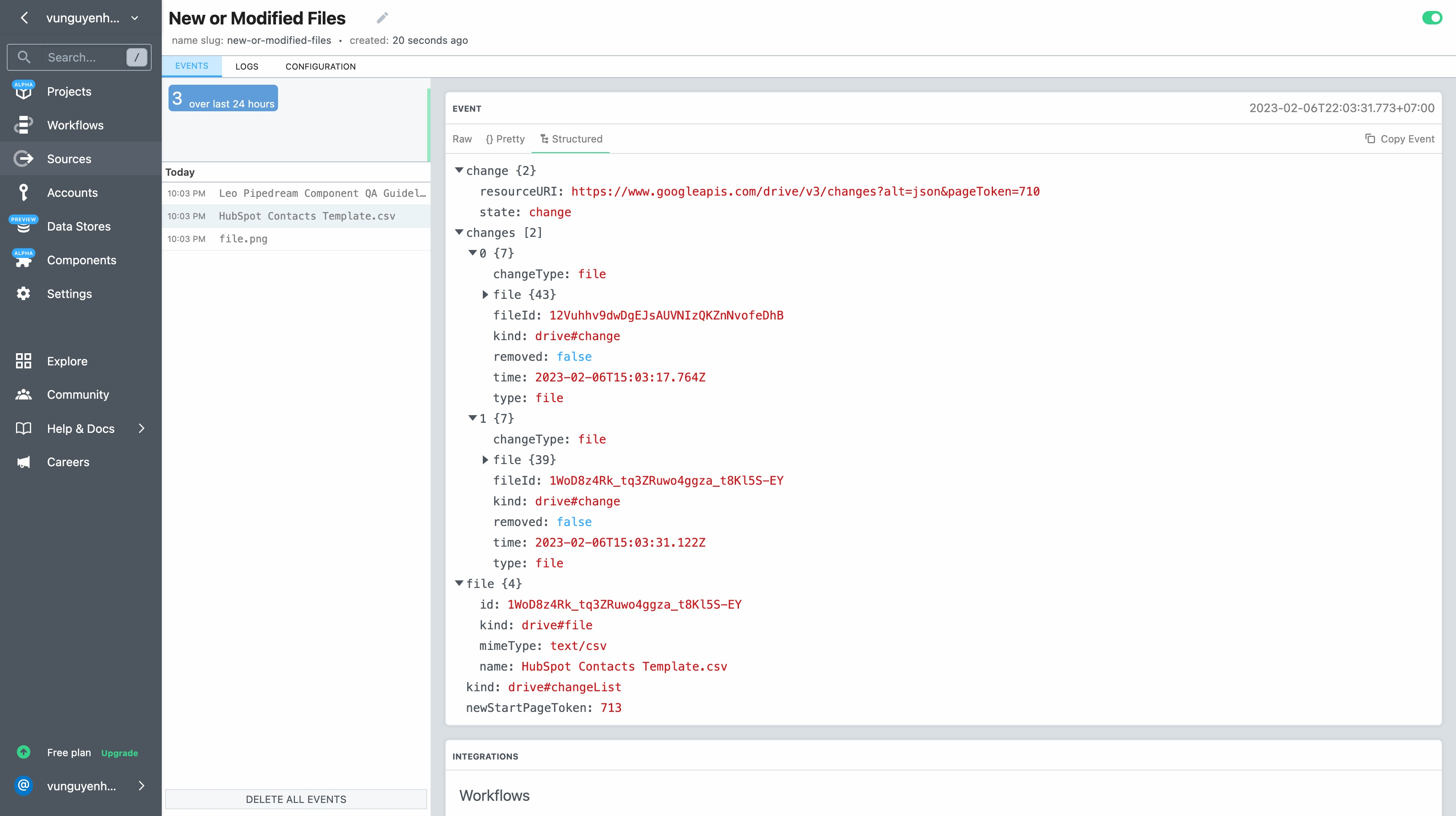 [BUG] Files moved from one folder to another not detected by instant Google Drive source ...