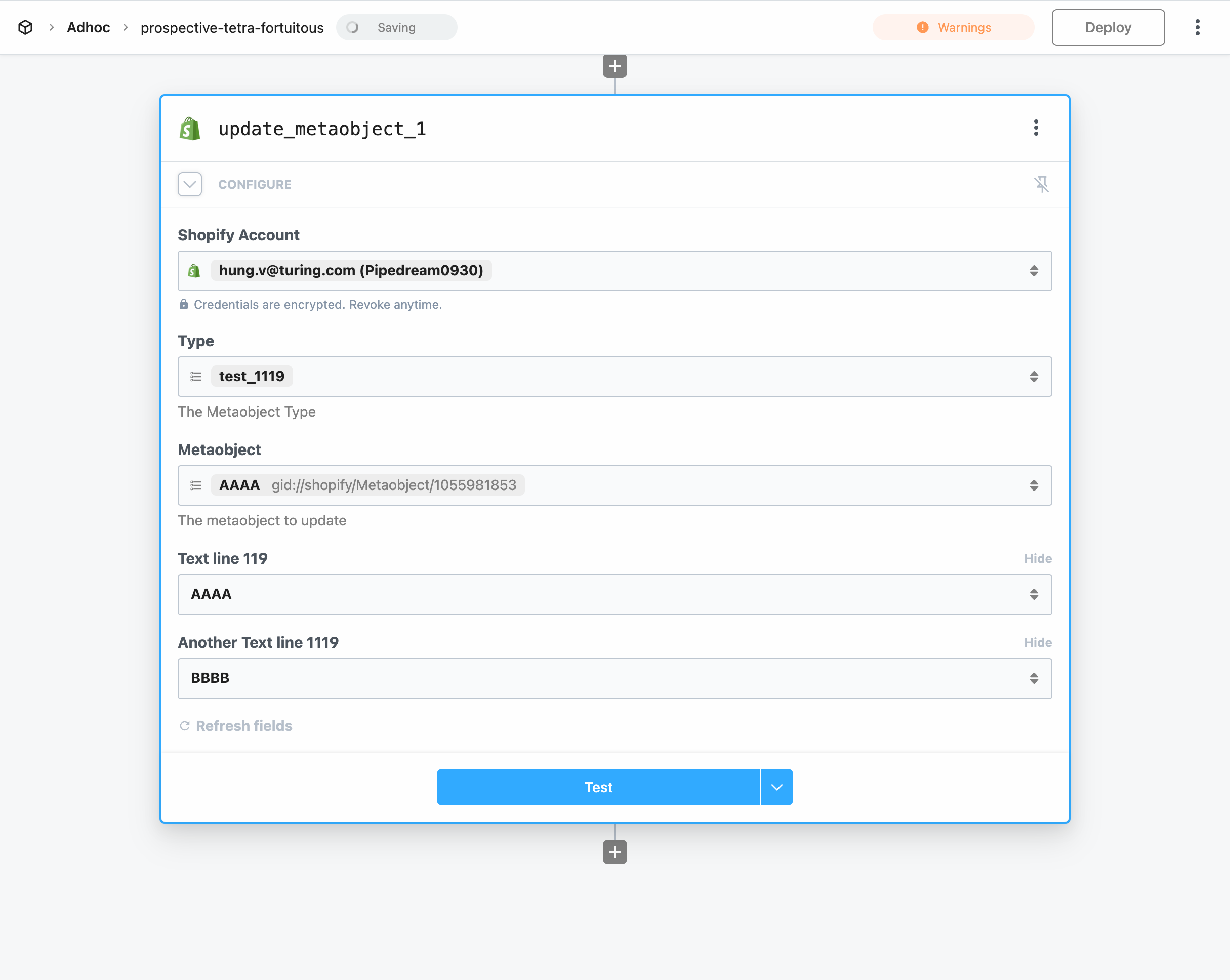 Bug Shopify Update Metaobject Throws Error When `metaobject` Field Is A Custom Expression 0314