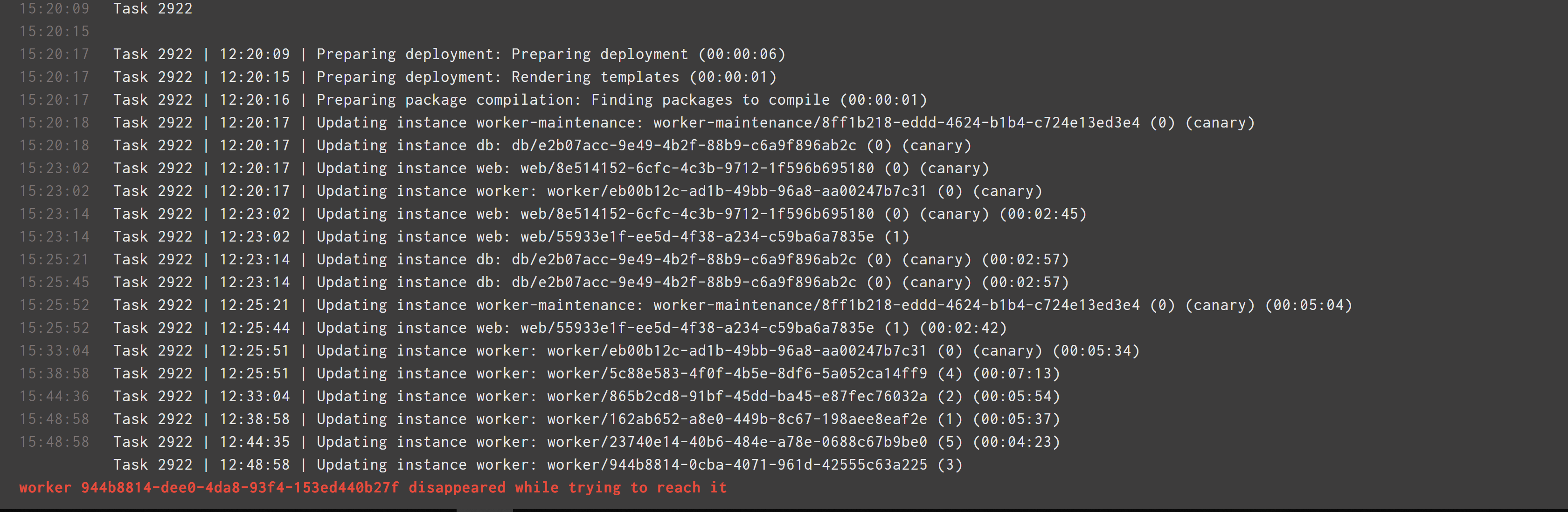 Self Deploying concourse exits with error "Volume not found" when Concourse is updating · Issue ...