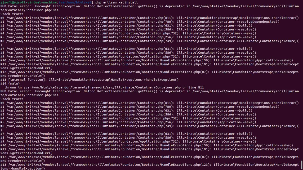 PHP8 환경에서 설치 불가 · Issue #1192 · xpressengine/xpressengine · GitHub