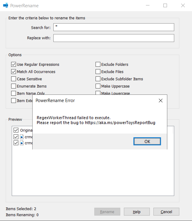 PowerRename: treat regex syntax errors as normal program flow · Issue #8787 · microsoft ...