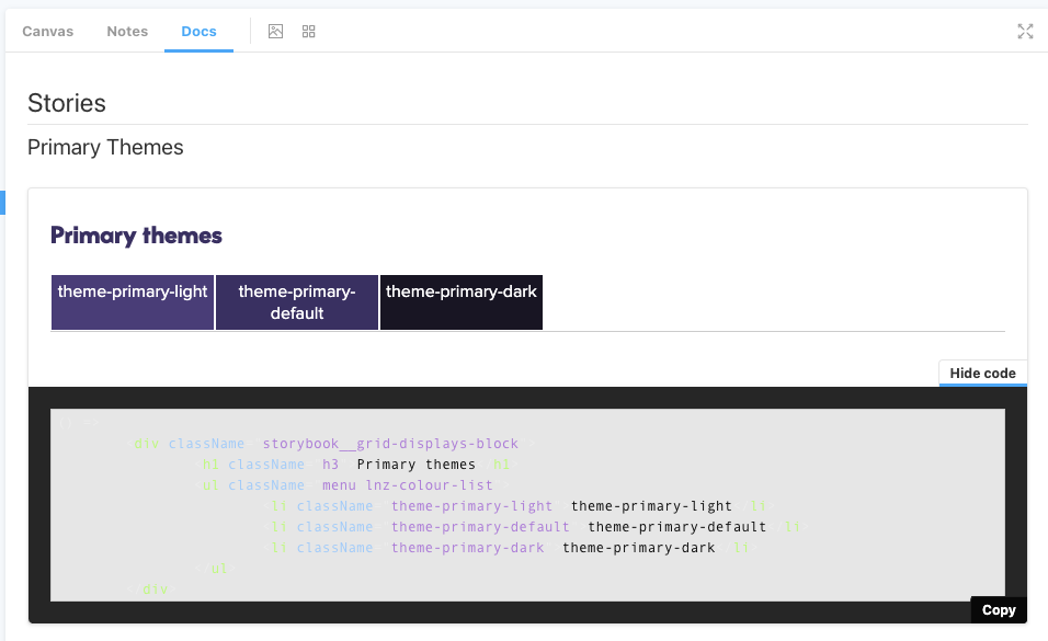 Can not change the theme of the "show code" section on the DocPage · Issue #14740 · storybookjs ...