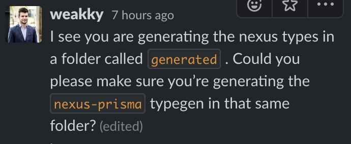 `tsc` building failed with error TS2304: Cannot find name 'NexusPrisma'. · Issue #558 · graphql ...