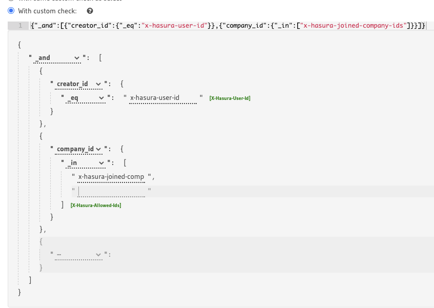 Permission rule error for an array in AWS Cognito stringfied JWT token · Issue #5578 · hasura ...
