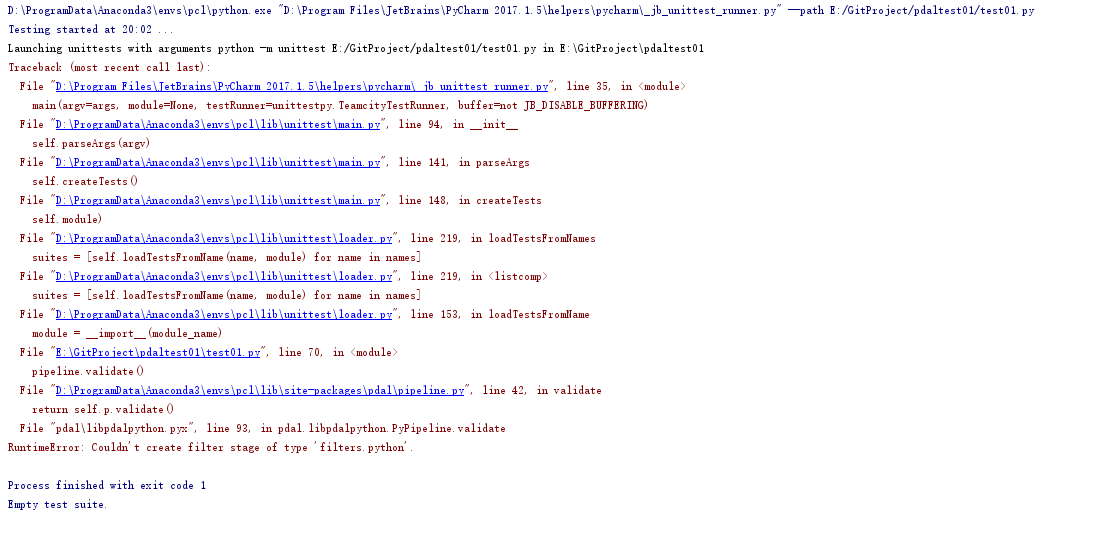 RuntimeError: Couldn't create filter stage of type 'filters.python'. · Issue #8 · PDAL/python ...