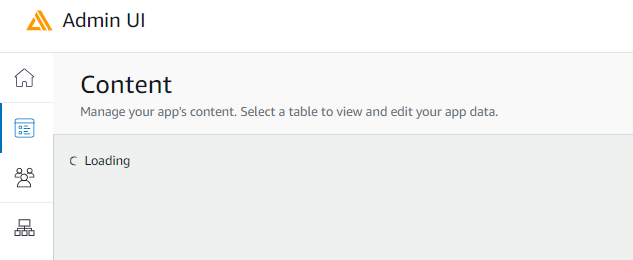'Content' tab continuously loading · Issue #246 · aws-amplify/amplify-studio · GitHub