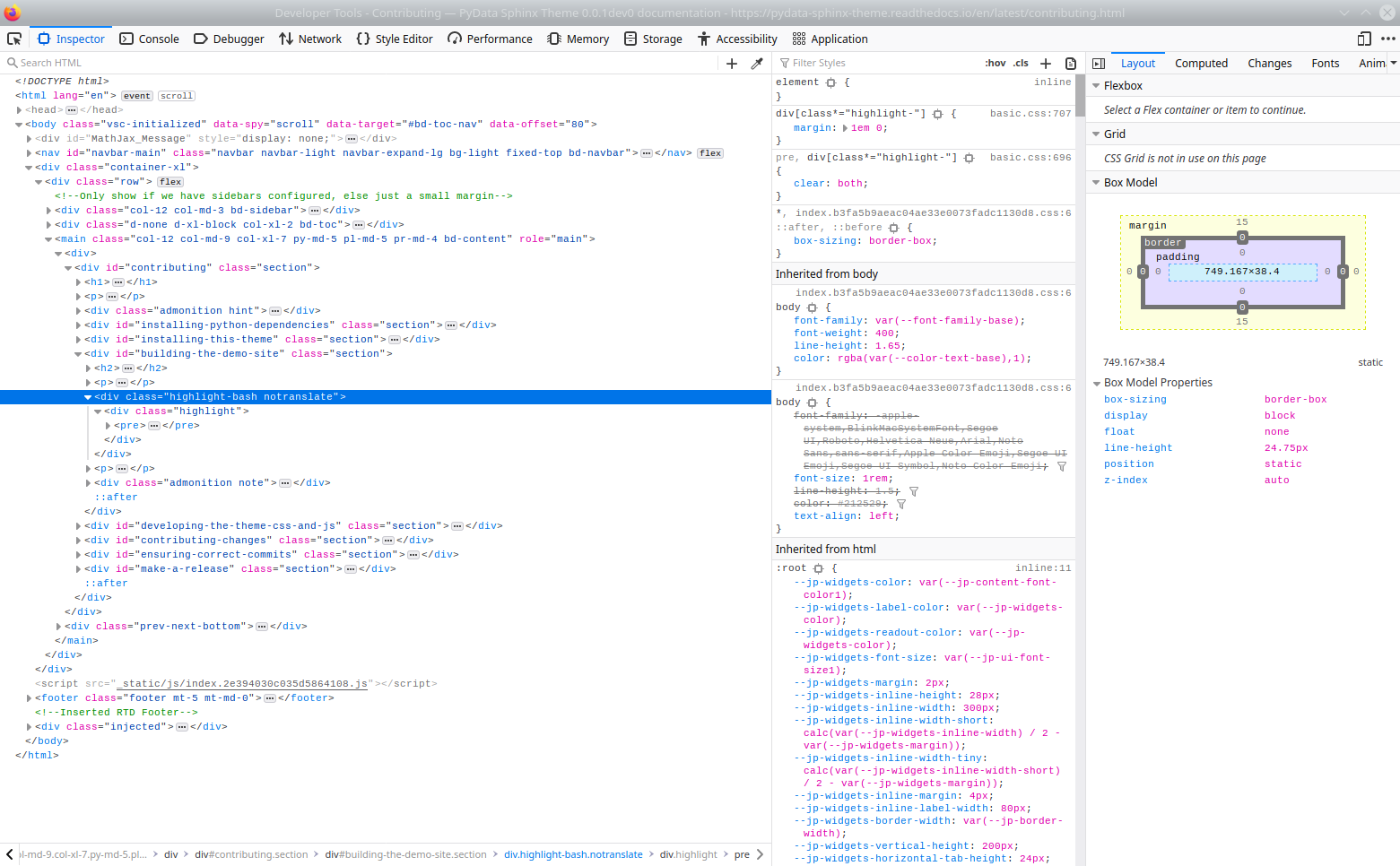 Bad margin around code blocks · Issue #268 · pydata/pydata-sphinx-theme · GitHub