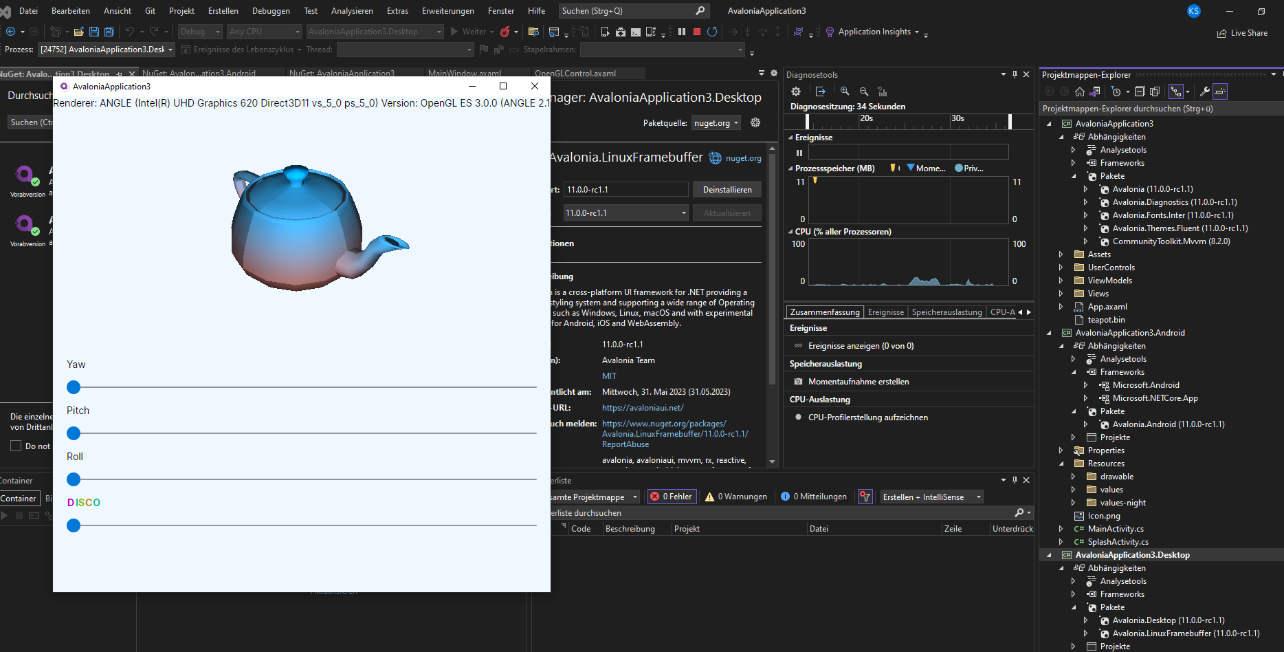 OpenGlControlBase not rendering on Android - avalonia 11-preview7 ...