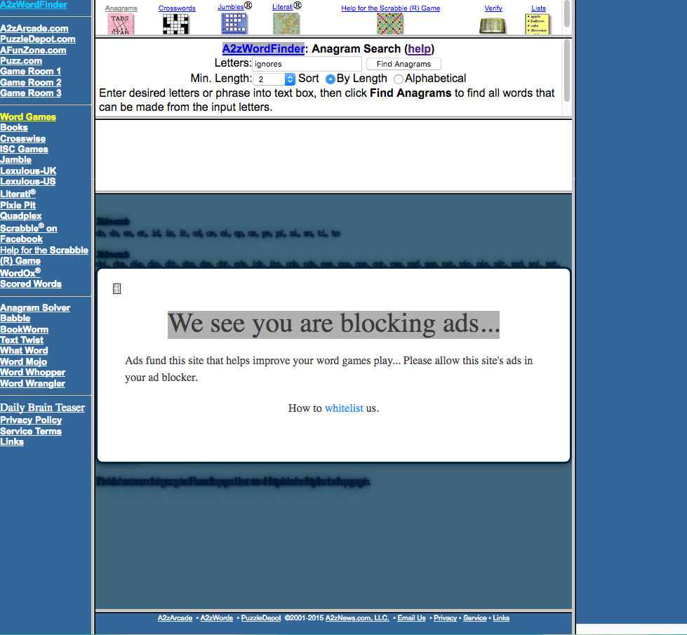 A2zWordFinder detects uBlock & uses obstructive overlay · Issue #3075 · uBlockOrigin/uAssets ...