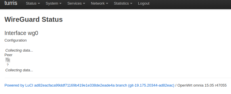 Luci App Wireguard Status Frozen At Collecting Data · Issue 3180 · Openwrtluci · Github