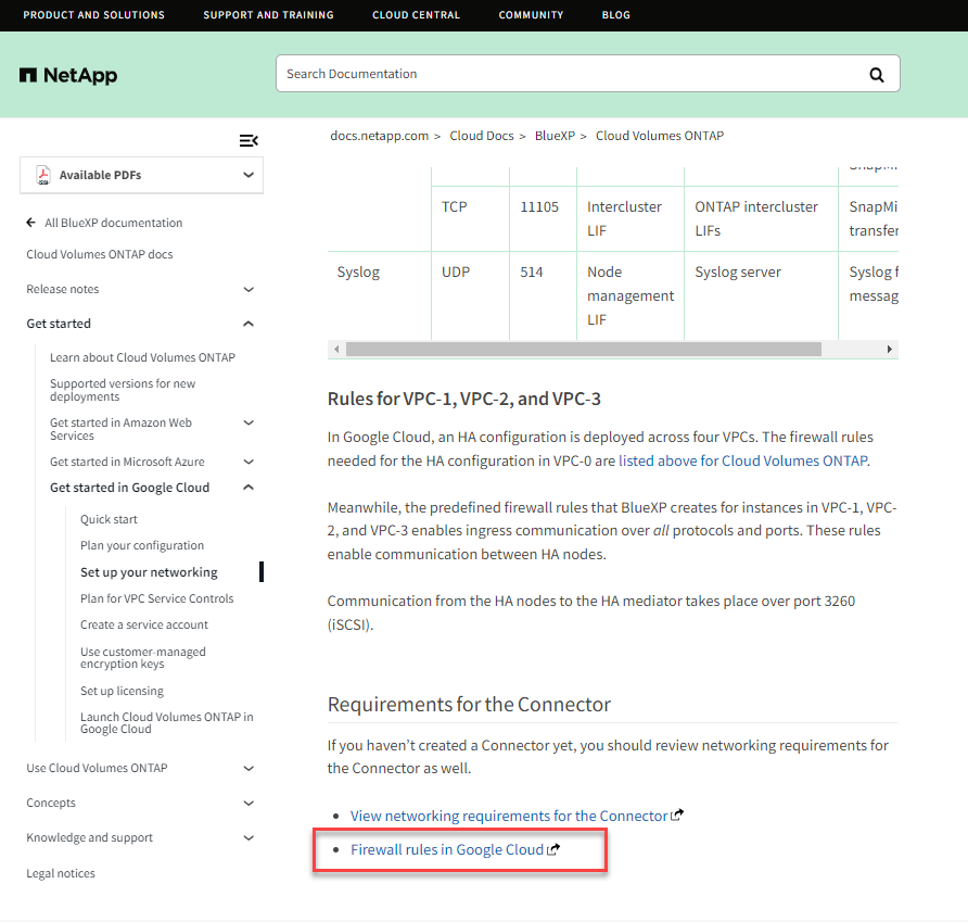 Missing connector firewall rules · Issue #139 · NetAppDocs/bluexp-cloud-volumes-ontap · GitHub