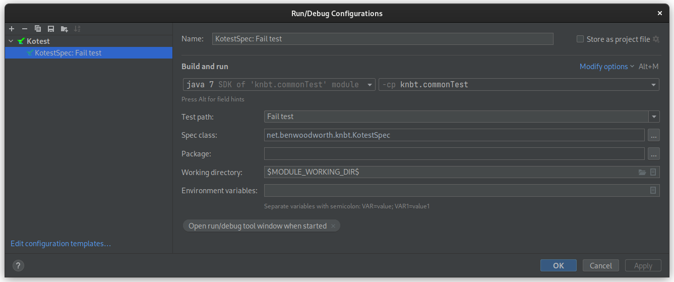 Struggling to run individual tests/files from gutter icons ...
