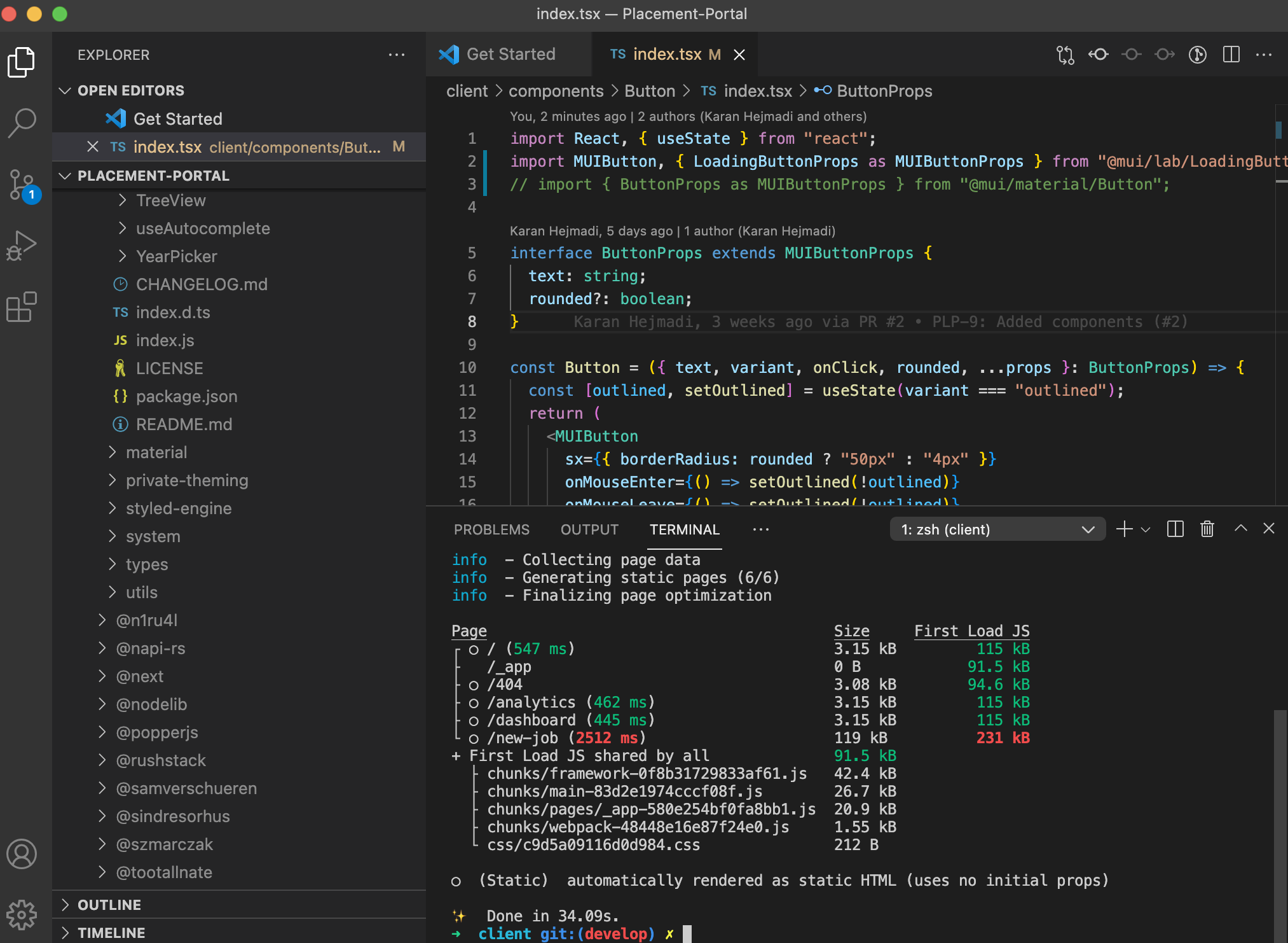 [LoadingButton] LoadingButtonProps freezes typescript compilation on "Checking validity for ...