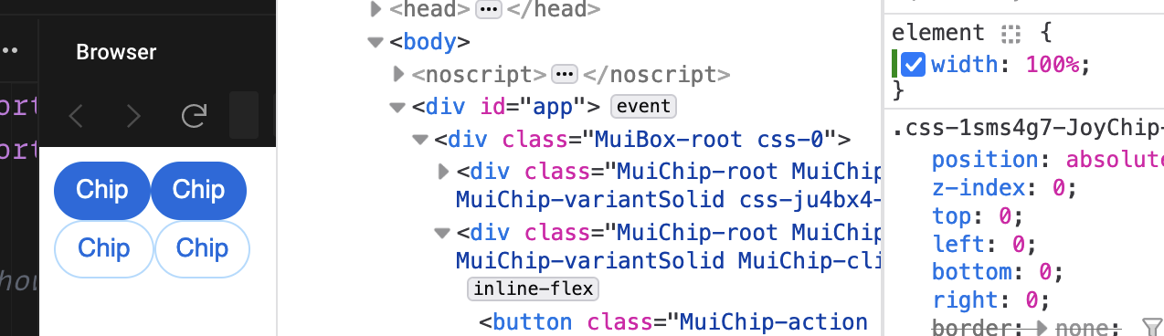 [Joy][Chip] Chip with `onClick` has no background and only left border ...
