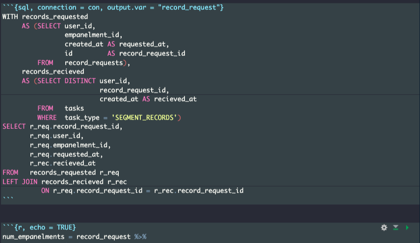 wflow markdown doc does not allow sql chunk execution · Issue #236 · workflowr/workflowr · GitHub