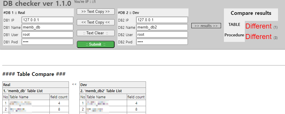 GitHub - CanonLove/MySQLDBCompare: MySql Table and Procedure Compare tool