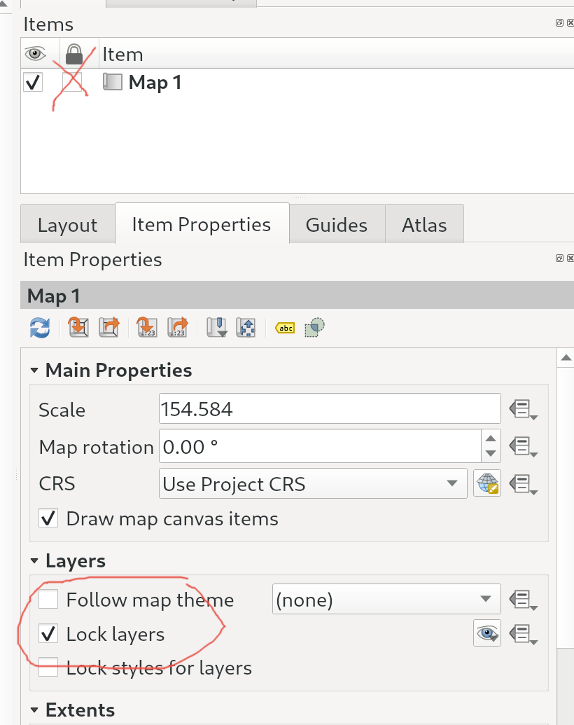 Lock function in Layout not working · Issue #48826 · qgis/QGIS · GitHub