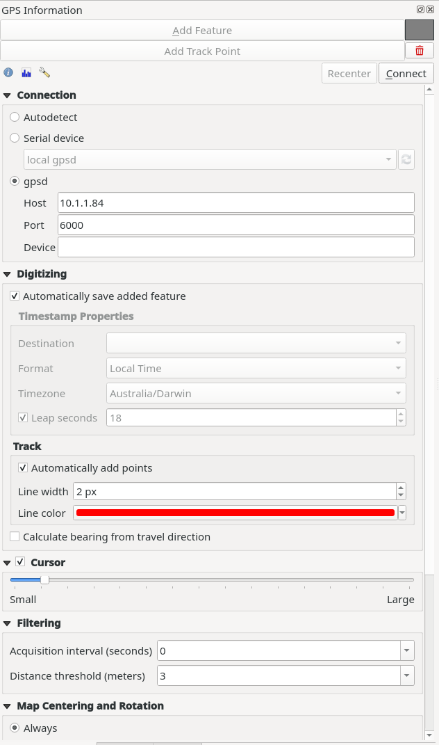 Move a bunch of infrequently changed GPS settings to Options dialog (Request in QGIS) · Issue ...