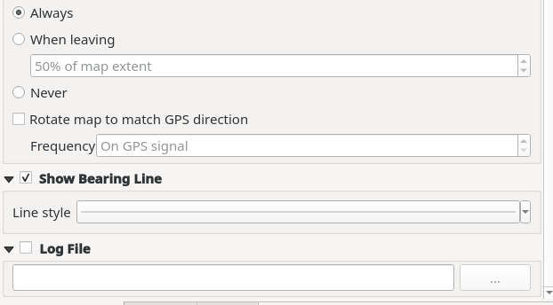 Move a bunch of infrequently changed GPS settings to Options dialog (Request in QGIS) · Issue ...