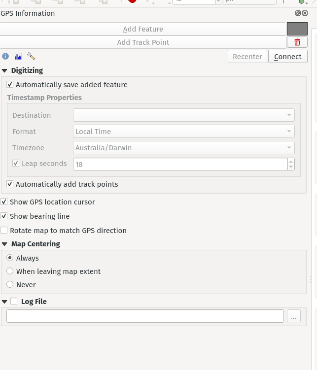 Move a bunch of infrequently changed GPS settings to Options dialog (Request in QGIS) · Issue ...