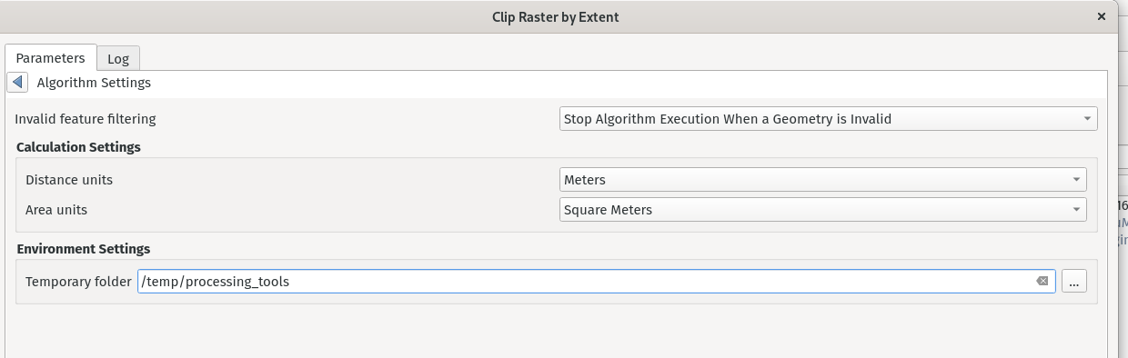 Allow temporary folder to be temporarily changed through the algorithm settings panel (Request ...