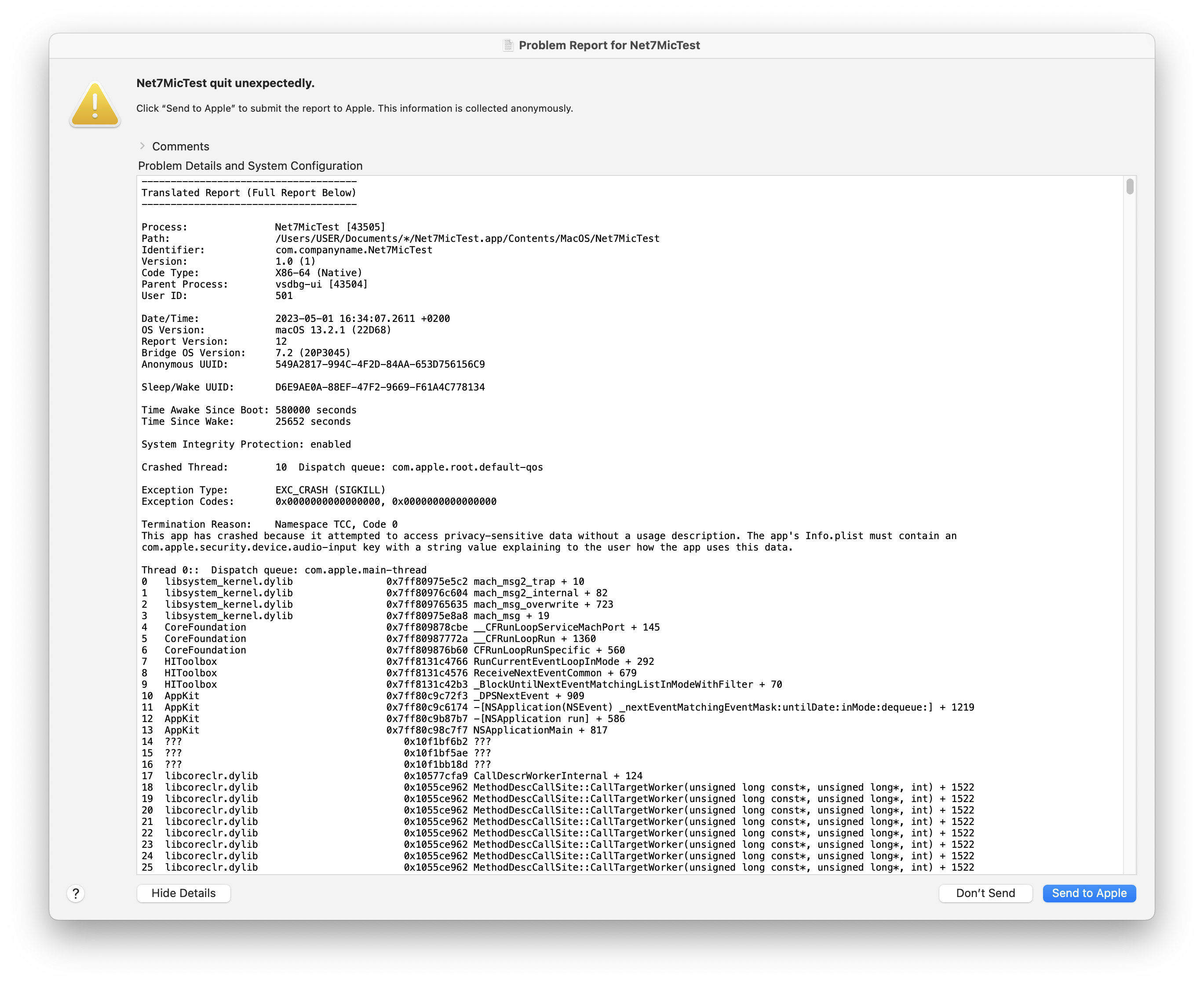 Macos Microphone Access Request Consistently Crashes The Application · Issue 18194 · Xamarin 