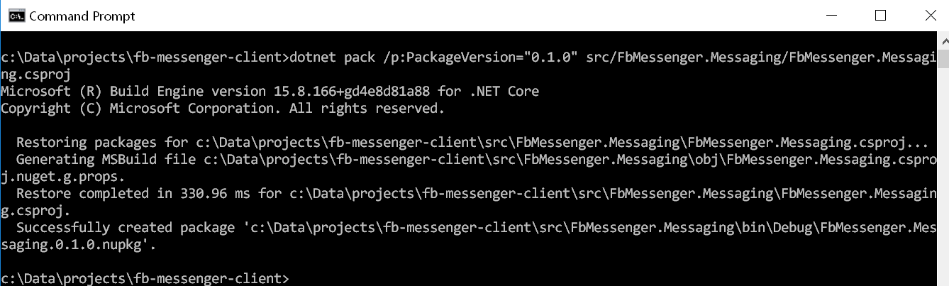 dotnet pack PackageVersion fails when using short form of /property (/p:PackageVersion) · Issue ...