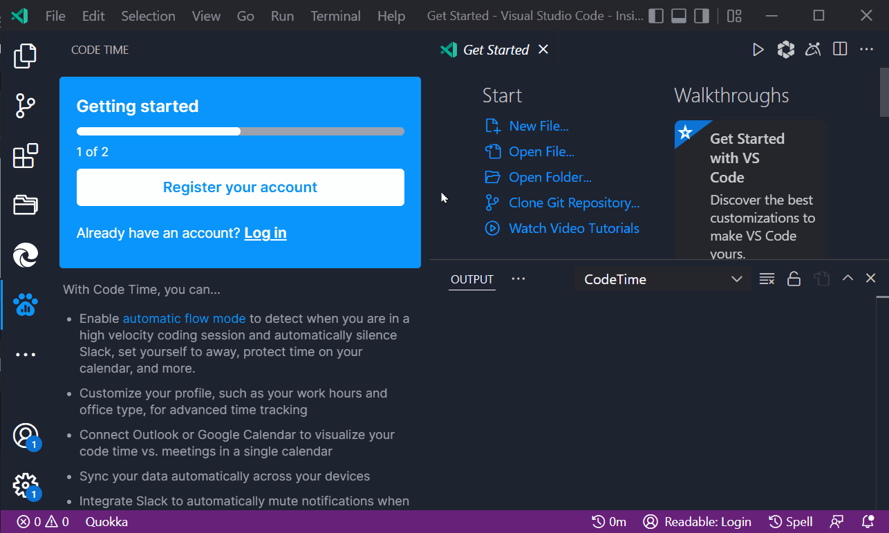 Login successful but "Getting started" is still displayed · Issue #404 · swdotcom/swdc-vscode ...