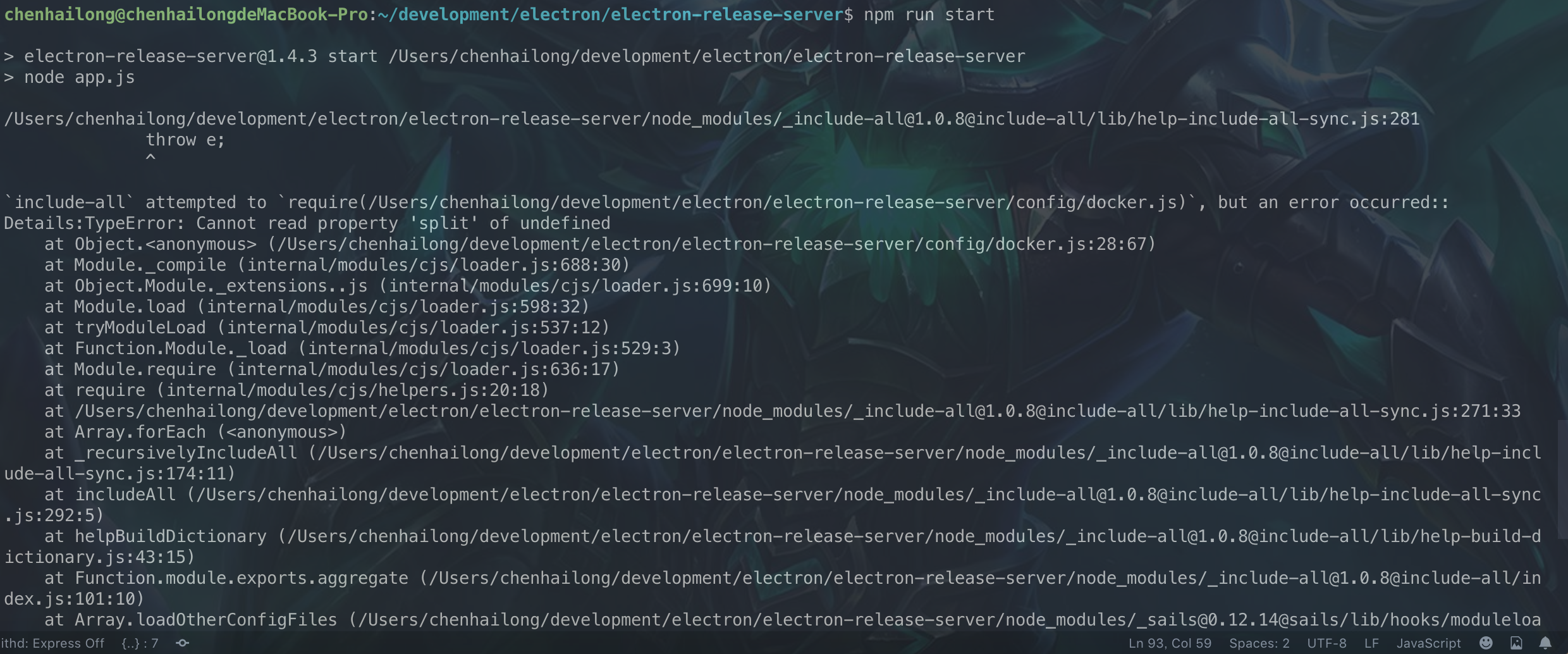 npm run start & error · Issue #208 · ArekSredzki/electron-release-server · GitHub