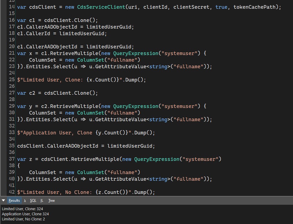 Impersonation does not seem to work on a Cloned client instance · Issue #33 · microsoft ...