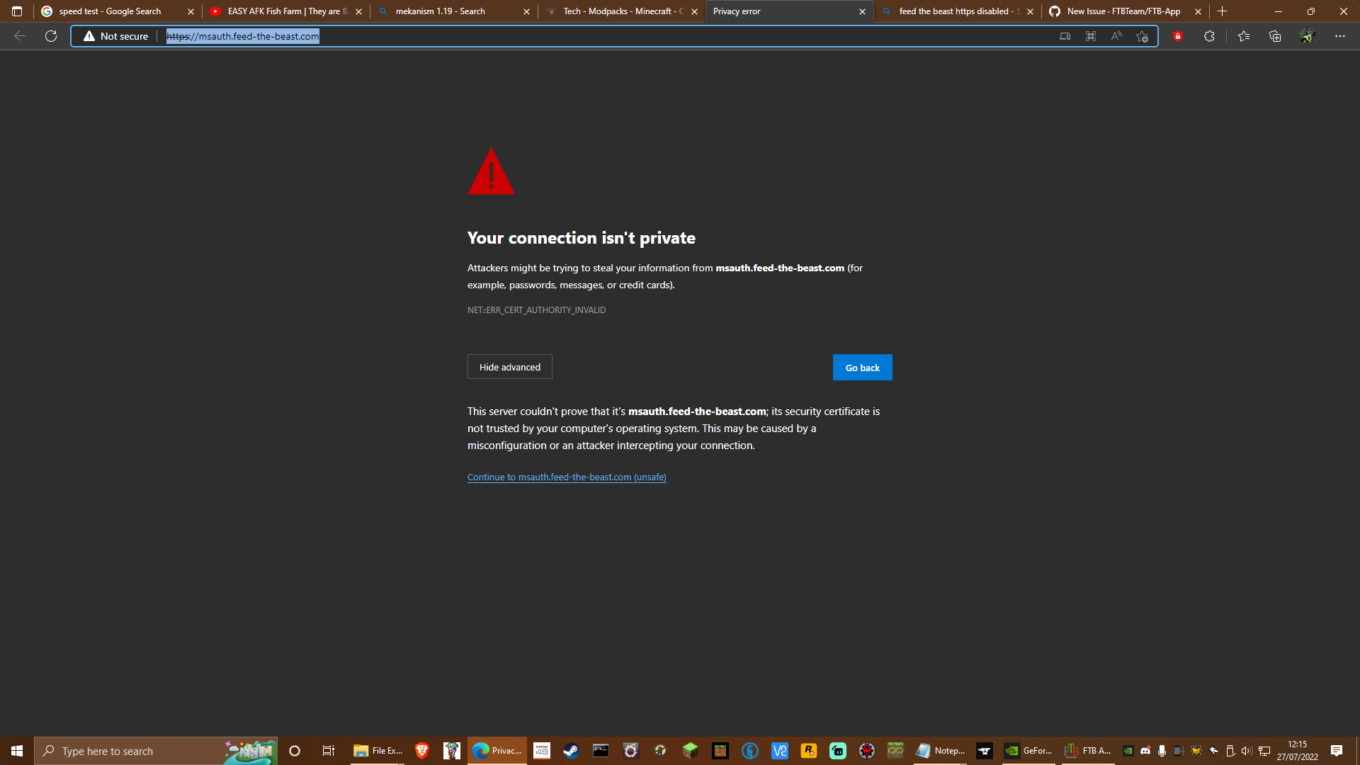 [Bug]: Invalid HTTPS Certificate for Microsoft Login · Issue #645 · FTBTeam/FTB-App · GitHub