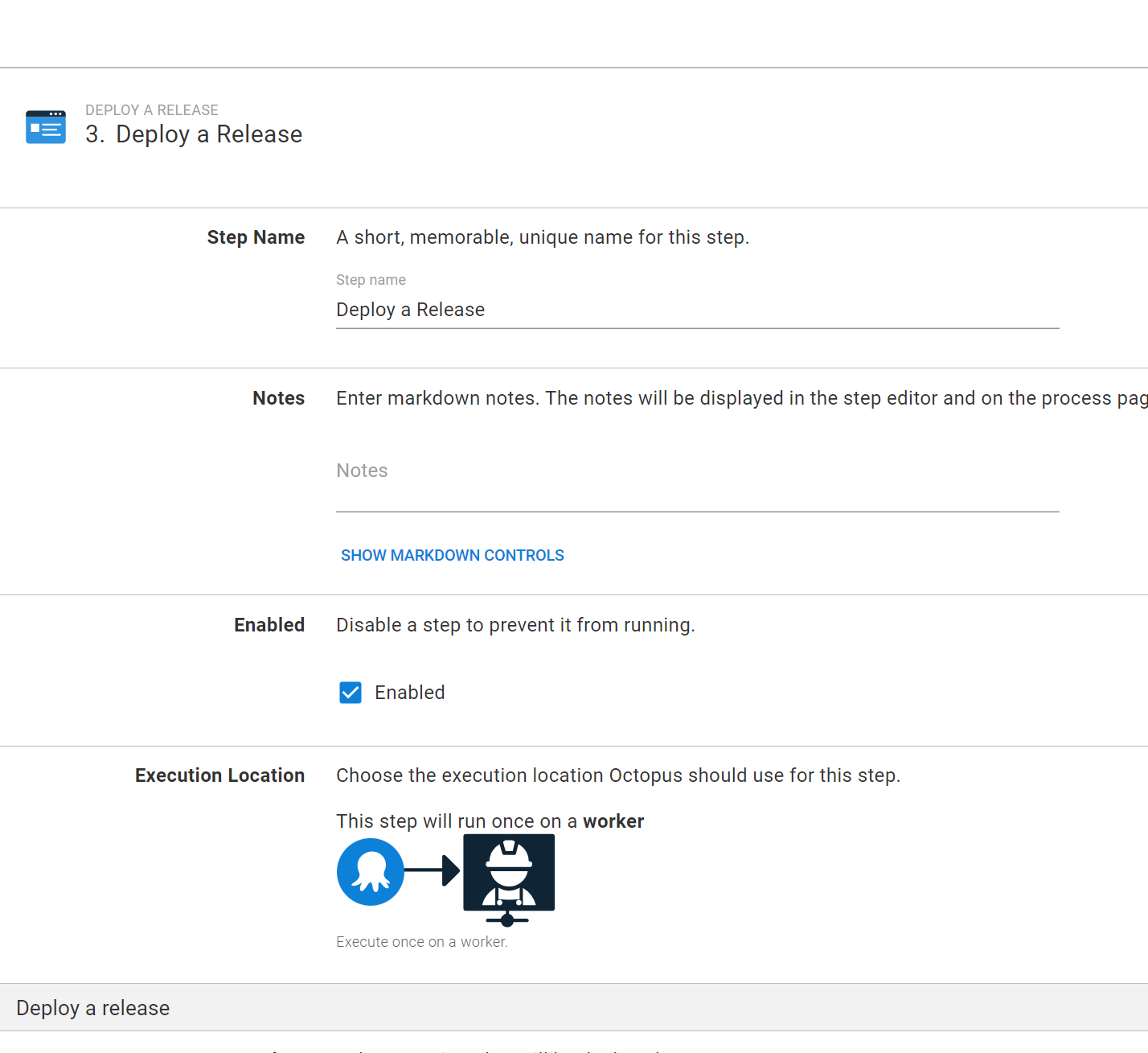Manual Intervention, Health Check, Deploy a Release steps allow you to set execution container ...