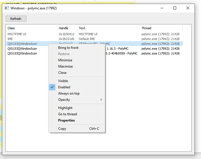 Leftovers of message boxes are shown in hover previews of PolyMC windows · Issue #842 · PolyMC ...