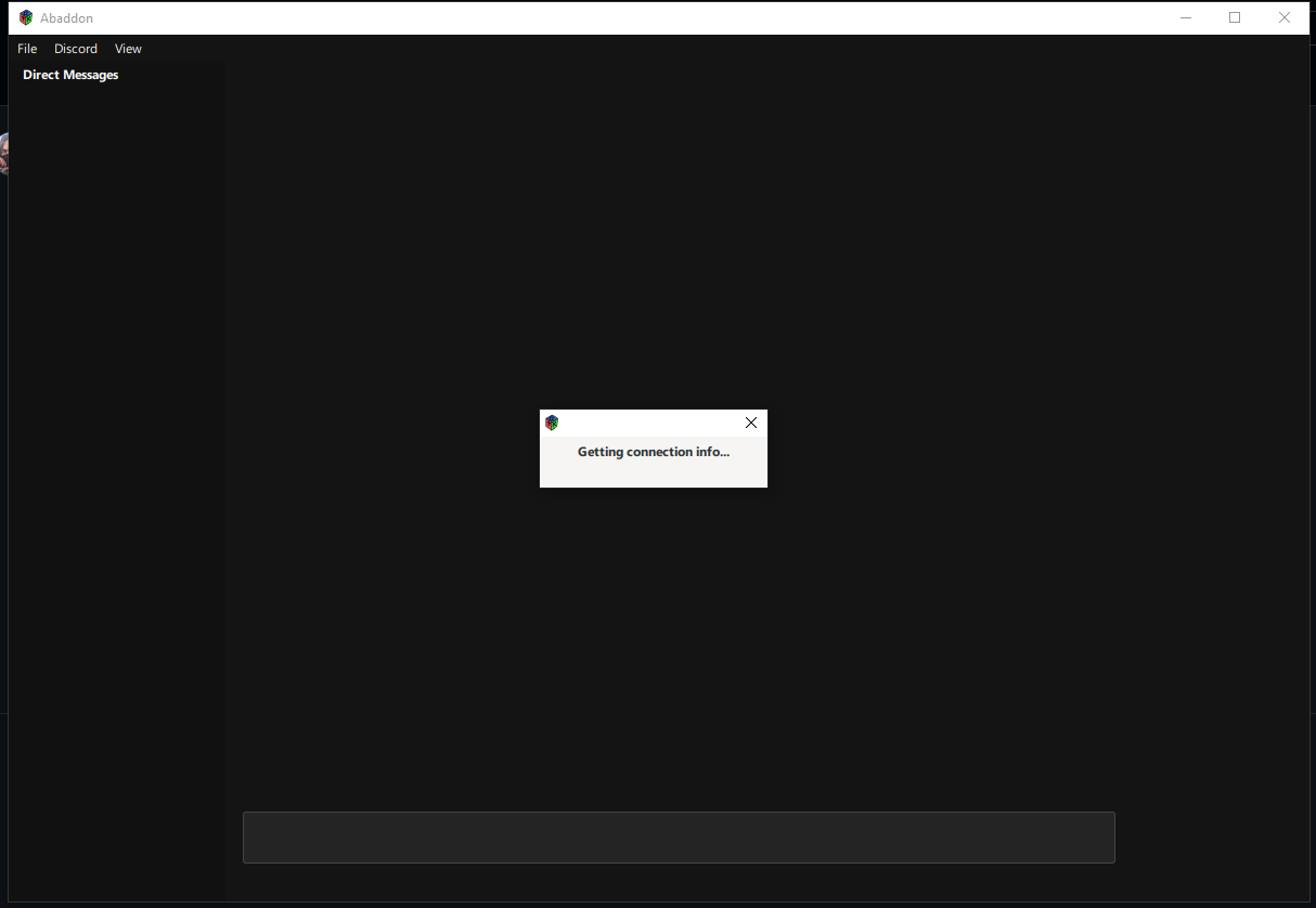 Stuck on "Getting connection info..." · Issue #204 · uowuo/abaddon · GitHub