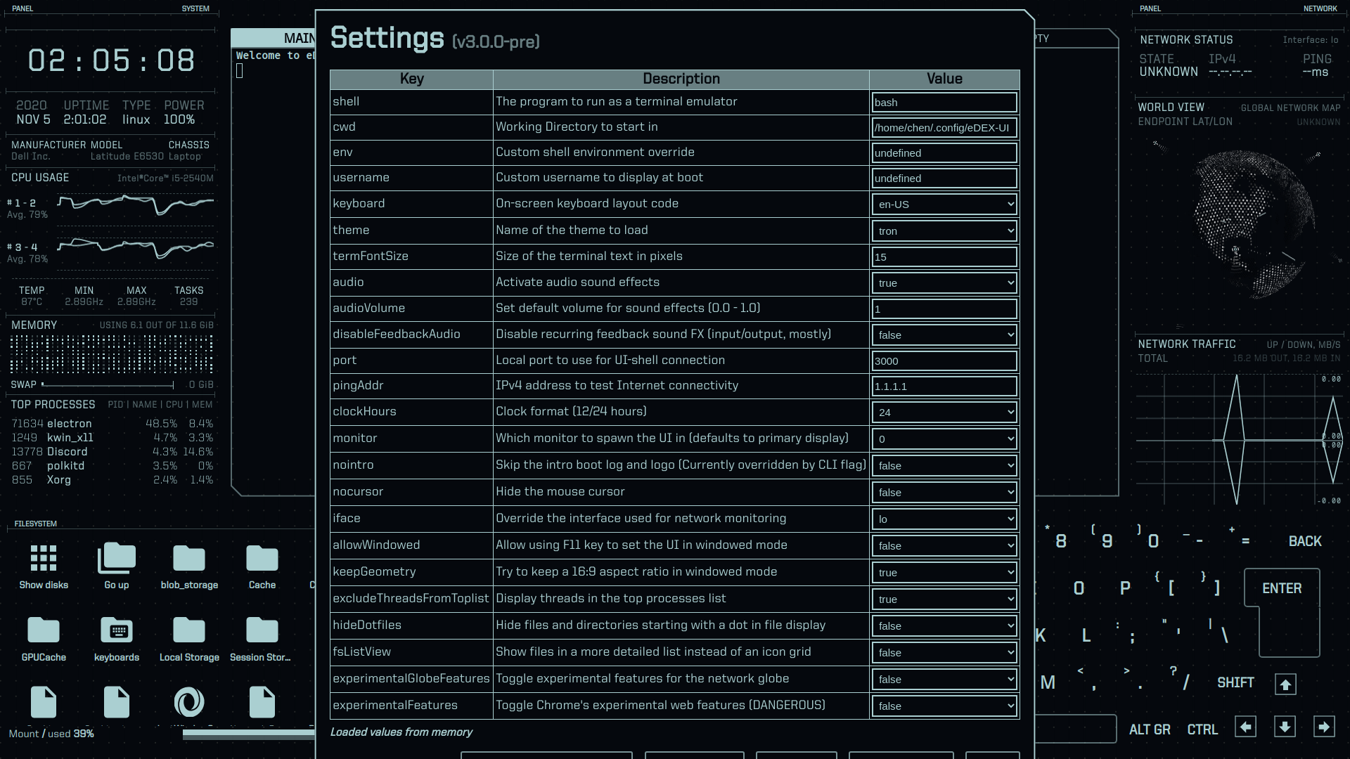 Settings modal may overflow · Issue #841 · GitSquared/edex-ui · GitHub
