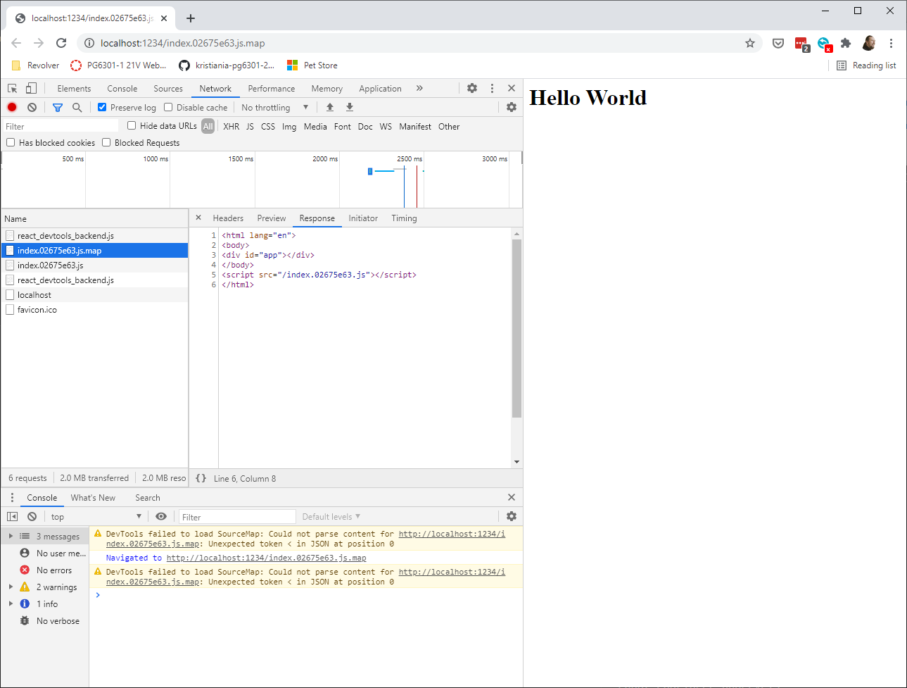 Parcel servers HTML instead of source maps · Issue #6107 · parcel-bundler/parcel · GitHub
