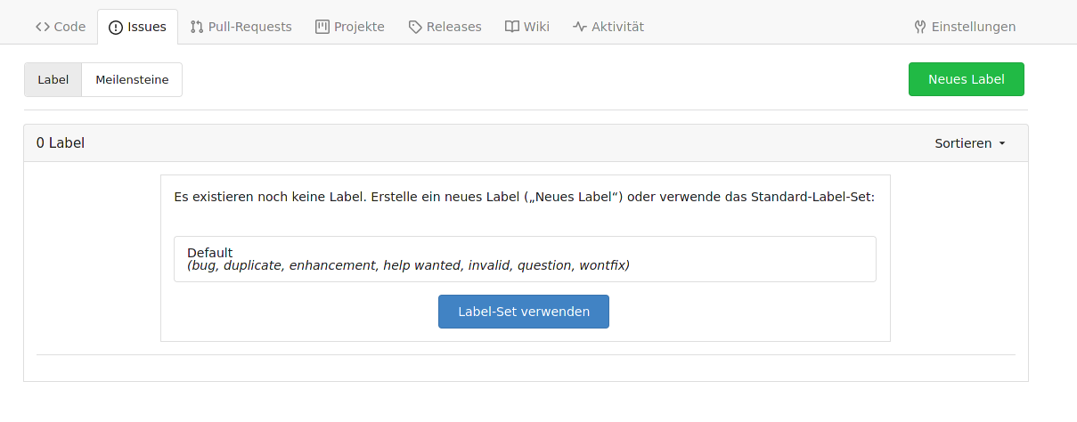 custom label template not displayed for existing repositories · Issue ...