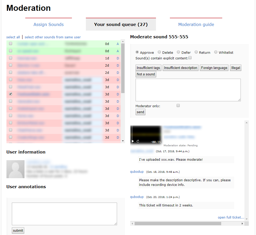Moderation Queue - autoplay a sound when clicking on it · Issue #1249 ...