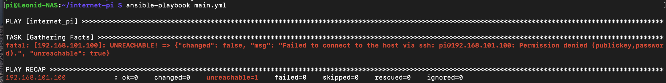 Failed To Connect To The Host Via Ssh Error · Issue 313 · Geerlingguy Internet Pi · Github