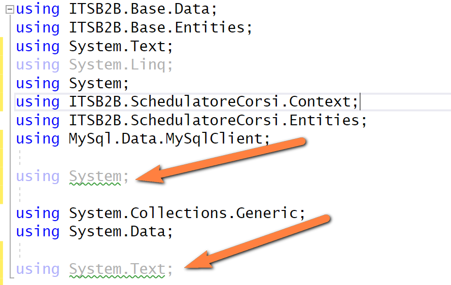 I want to leave some 'using ...' ,but it adds some empty lines when I clean up the code. · Issue ...