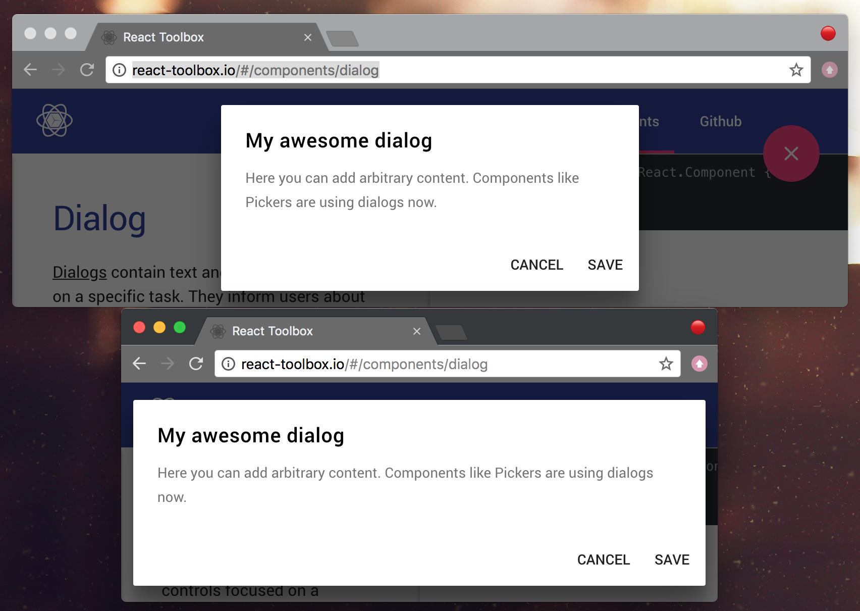 Proposal Rework Dialog Width Styling · Issue 1857 · React Toolbox React Toolbox · Github