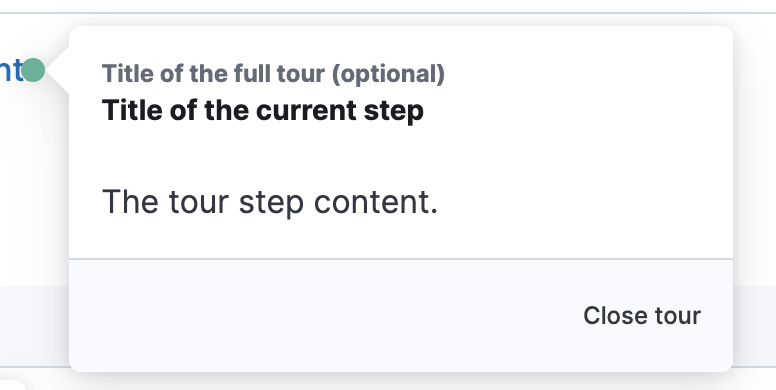 [Guided Onboarding] Use the default EUI Tour button (text only) · Issue #144808 · elastic/kibana ...