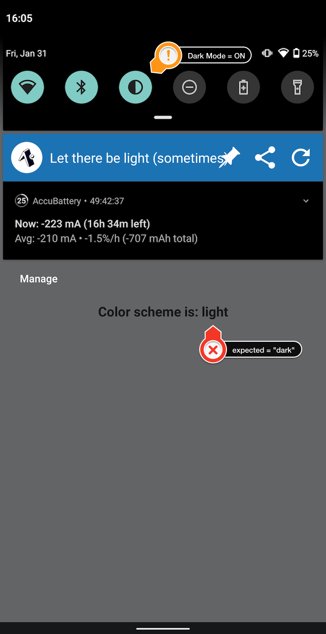 Not detecting Night Mode on Android · Issue #34 · expo/react-native-appearance · GitHub