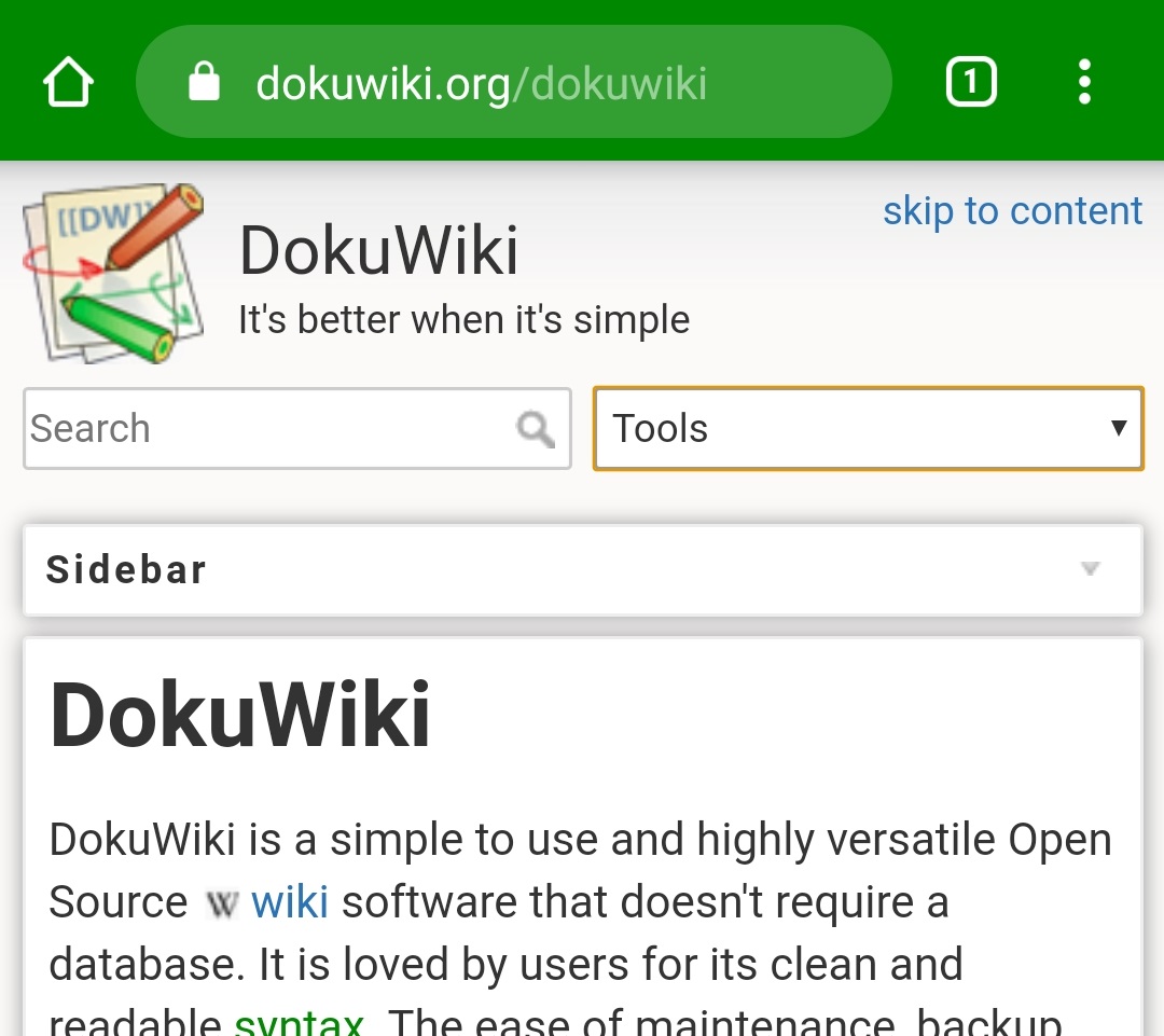 'Sidebar' Menu title confusion in Mobile views · Issue #3196 · dokuwiki/dokuwiki · GitHub