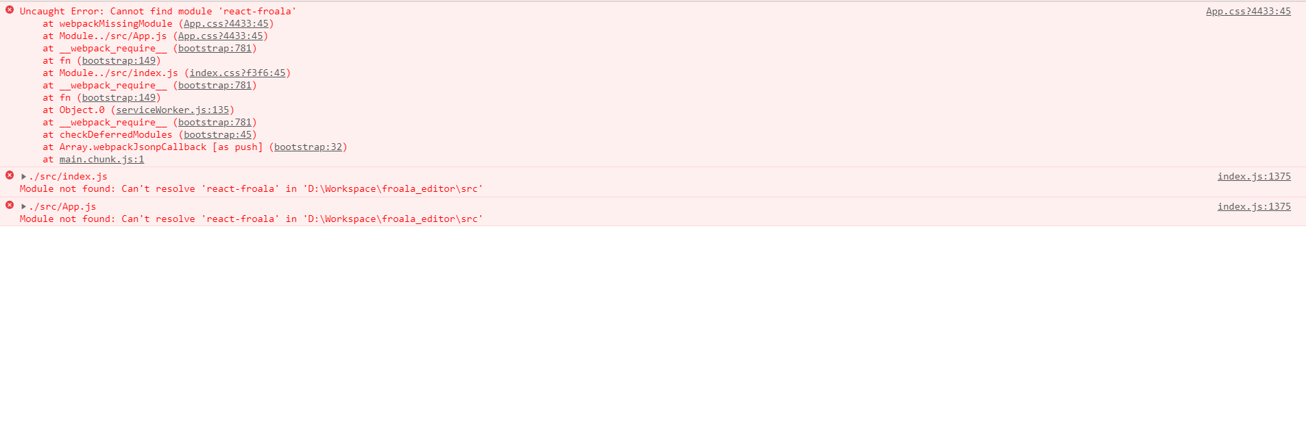 V 296 Andand V 301 Module Not Found Error Cant Resolve React Froala