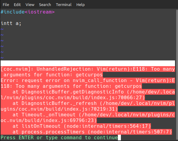 E118: Too many arguments for function: getcurpos · Issue #4319 · neoclide/coc.nvim · GitHub