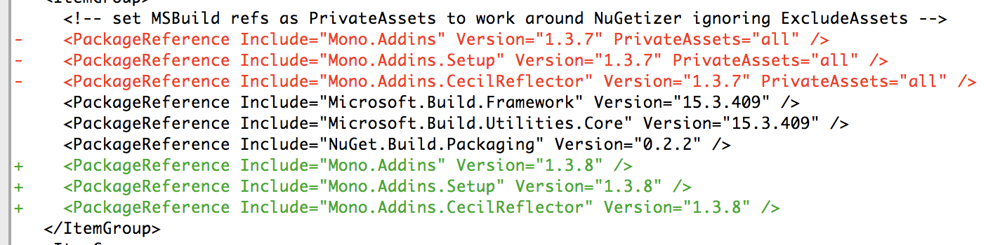 Updating PackageReference removes metadata · Issue #3881 · mono/monodevelop · GitHub