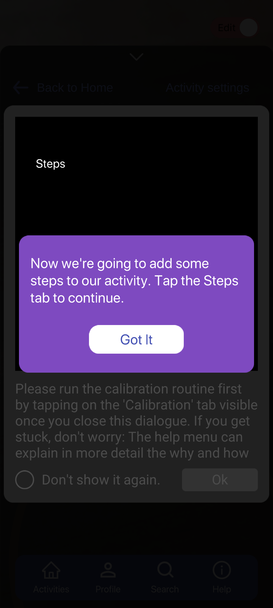 Tutorial Got It Breaks Flow Calibration Dialogue In Way · Issue 1166 