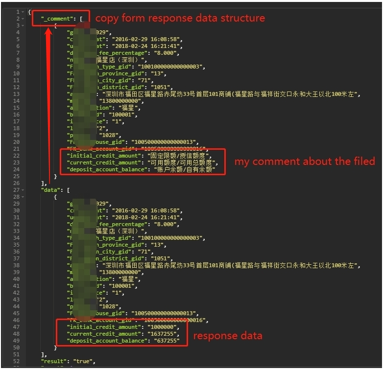 The response example supports comments · Issue #5355 · postmanlabs ...